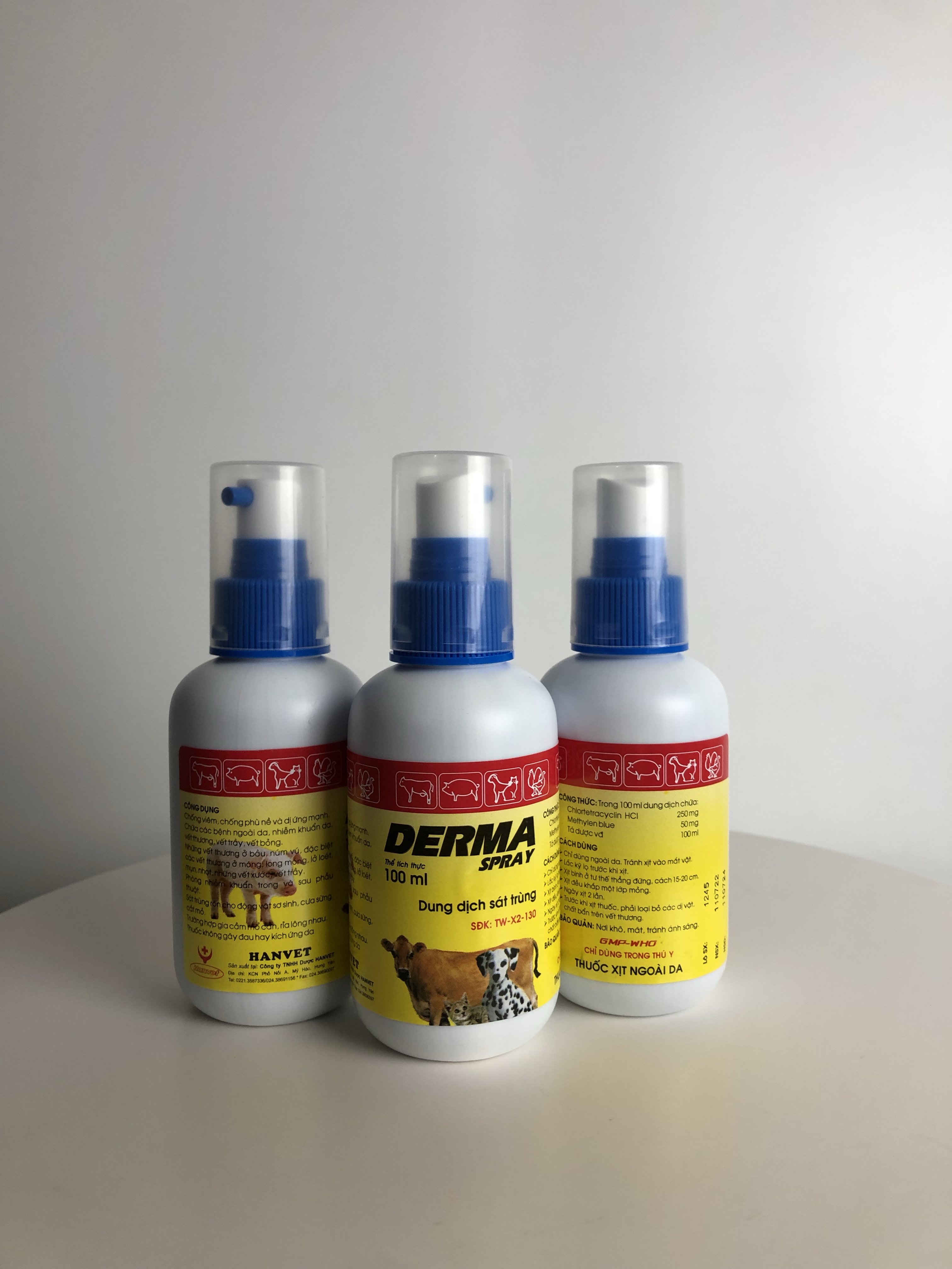 DERMA SPRAY-Chữa vết thương ngoài da, lở loét. - PHÂN PHỐI THUỐC THÚ Y ...